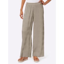 WITT Damen Schlupfhose mit weiten Beinen, sesam, Gr&ouml;&szlig;e 48