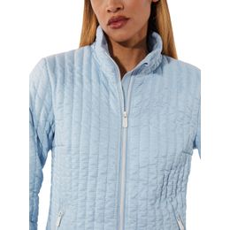 WITT Damen Jacke mit Zipper-Garage, hellblau-ecru, Gr&ouml;&szlig;e 52