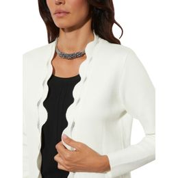 WITT Damen Strickjacke mit Netz-Einsatz, ecru, Gr&ouml;&szlig;e 46