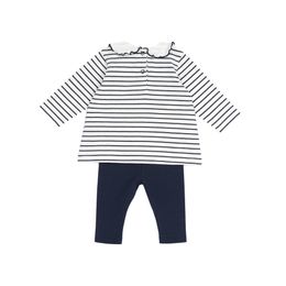 Chicco Set: Shirt und Hose M&auml;dchen Gr&ouml;&szlig;e 62 navy / wei&szlig;