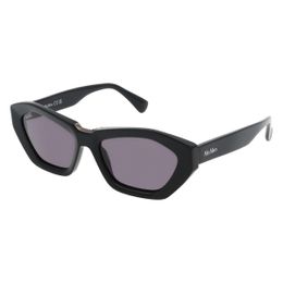 MaxMara Max Mara MM0169 KATE | Damen-Sonnenbrille | Fassung: Vollrand, Geometrisch, Acetat, Schwarz Gl&auml;nzend | Glasfarbe: Grau