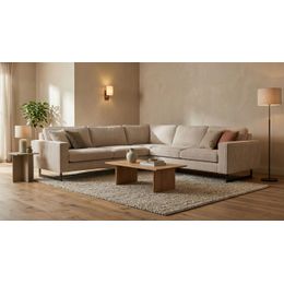Ecksofa Home Affaire, B:290cm H:85cm T:250cm, beige, 92% Polyester, 8% Nylon, Wohnzimmer, Sofas, "Pinto, XXL, 250/290 cm, langer Schenkel, Ottomane",