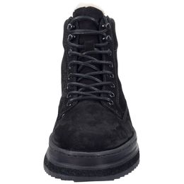Gant Herren Schn&uuml;rstiefelette "Gant Stiefelette Veloursleder", Gr. 46, schwarz, Veloursleder, Schuhe