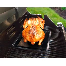 Grillguthalter Tepro, B:26,8cm T:26,8cmschwarz, Gusseisen, Backbleche, "H&auml;hnchenhalter", antihaftbeschichtet