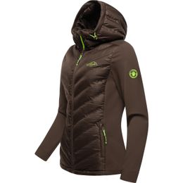 Navahoo Damen Outdoorjacke "Nimm Mich Mit", braun, Gr. S, Obermaterial: 100% Polyester; Obermaterial &Auml;rmel: 68% Viskose, 27% Polyamid, 5% Elasthan;