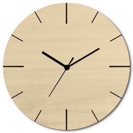 Wanduhr Artland, B:30cm H:30cm T:0,6cm, beige, Wohnzimmer, Wanduhren, "Zeitliche Schlichtheit", wahlweise mit Quarz- oder Funkuhrwerk, lautlos ohne
