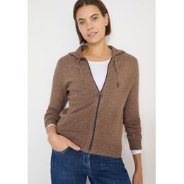 Cecil Damen Cardiganurban taupe melange, Gr. XL, unifarben, Strick, Obermaterial: 37% Baumwolle, 34% Polyacryl, 26% Polyester, 3% Elasthan,