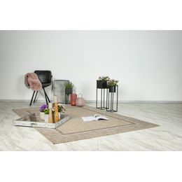 Teppich Kayoom, B:120cm H:9mm L:170cm, beige, Polypropylen, Wohnzimmer, Teppiche, "Sindra 525", Kurzflor