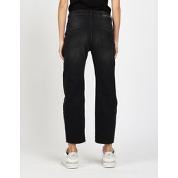 Gang Damen 5-Pocket-Jeans "94IDA"worn schwarz, Gr. 33, Denim/Jeans, Obermaterial: 90% Baumwolle, 6% Polyester, 4% Elasthan, Jeans, cropped