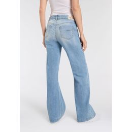 Herrlicher Damen 5-Pocket-Jeans "Edna Denim"waterway, Gr. 33, Denim/Jeans, Obermaterial: 98% Baumwolle, 2% Elasthan, Jeans, im Flared Fit