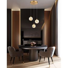 Globo LIGHTING LED Pendelleuchte "VIRINA", 1 Stk., gold, Leuchten, H&auml;ngelampe/H&auml;ngeleuchte/Wohnzimmer/Esstisch/elegant
