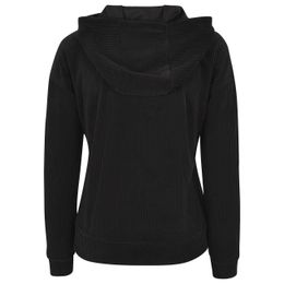 Urban Classics Damen Kapuzensweatshirt "Urban Classics Damen Ladies Velvet Rib Hoody"schwarz, Gr. XS, unifarben, 97% Polyester, 3% Elasthan,