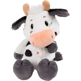 Nici Kinder Kuscheltier "Farm Friends, Kuh Cowluna, 33 cm schlenkernd", wei&szlig;, B:15cm H:33cm L:15cm, Pl&uuml;schfiguren, schlenkernd; enth&auml;lt recyceltes