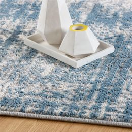 Teppich Kayoom, B:160cm H:11mm L:230cmblau, Polypropylen, Wohnzimmer, Teppiche, "Sail 700", Kurzflor, Vintage, Modernes Muster,