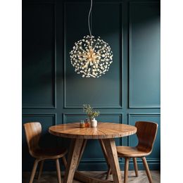 Globo LIGHTING H&auml;ngeleuchte "KATRINA", &Oslash; 60cm H: 150cm, 1 Stk., gold, Wohnzimmer, Leuchten, Luster H&auml;ngelampe Esszimmer Esstisch-Lampe elegant