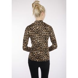 Haily's HAILY&rsquo;S Damen Langarmshirt "LS P TP Ki44mmy", beige, Gr. L, animal-print, Jersey, Obermaterial: 92% Polyester, 8% Elasthan, Shirts