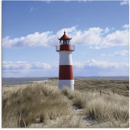 Glasbild Artland, B:40cm H:40cm, blau, K&uuml;che, Bilder, "Leuchtturm Sylt", in verschiedenen Gr&ouml;&szlig;en