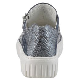 Waldl&auml;ufer WALDL&Auml;UFER Damen Plateausneaker "H-LIVIA", Gr. 5,5, blau, Glattleder, Nubukleder, Reptilienpr&auml;gung, Schuhe, Schn&uuml;rer, Halbschuh, Freizeitschuh mit