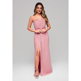 Ombre Abendkleid Damen Gr&ouml;&szlig;e 34 rosa Winterkleid