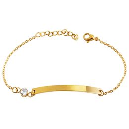 Adelia&acute;s ADELIA ́S Damen Armband "Armband aus Edelstahl 17 cm", 17cm, Edelstahlgold, Edelstahl, Armb&auml;nder, Ideal als Geschenk &ndash; dezent und elegant