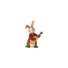 Osterhase Goebel "kleiner Gitarrenspieler", bunt, B:4cm H:8cm T:5cm, Steingut, Dekofiguren