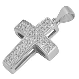 Adelia&acute;s ADELIA ́S Damen Kettenanh&auml;nger "Damen Anh&auml;nger &ndash; Kreuz Kreuzanh&auml;nger aus 925 Silber mit Zirkonia", Silber 925 (Sterlingsilber)silber, Silber 925