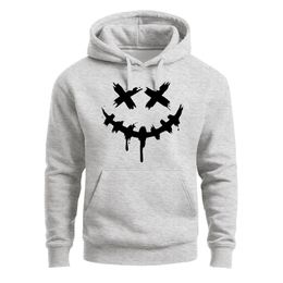 Neverless Sweatshirt 'Smile Face' male Grey size M