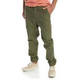 Quiksilver Herren Cargohose "MW Cuffed", gr&uuml;n, Gr. 32, Obermaterial:98% Walkfrottier, 2% Elasthan;, Hosen