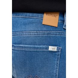 Mustang Damen Straight-Jeans "Damen Style Crosby Relaxed Straight"582 mittelbalu, Gr. 30, unifarben, Denim/Jeans, 78% Baumwolle, 10% Lyocell, 9%