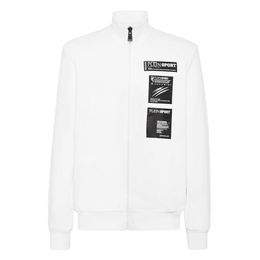 Plein Sport Zip-Up Hoodie 'Scratch' male White size S