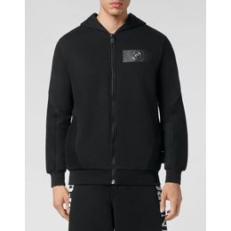 Plein Sport Sweatjacke Herren Gr&ouml;&szlig;e 5XL schwarz / wei&szlig;