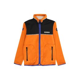 Napapijri Fleecejacke 'ARBARI' Jungen Gr&ouml;&szlig;e 140 orange / schwarz