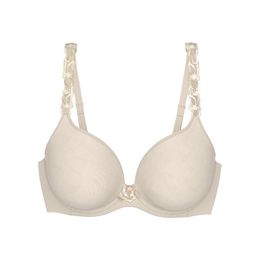 Triumph Damen B&uuml;gel-BH "Wild Azalea Florale WP", Gr. 80, beige, Microtouch, Obermaterial: 56% Polyester, 28% Polyamid, 16% Elasthan, BHs, mit