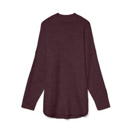 V&eacute;ro Moda Strickpullover VERO MODA "VMPLAZA LS HIGHNECK LONG PULLOVER GA BOO", Damen, Gr. M, winetasting detail:melange, Strick, Obermaterial: 64% Polyester, 19% Polyacryl, 8% Nylon, 5% Wolle, 4% Elasthan, meliert, oversize Po-bedeckend, hoch geschlossener Ausschnitt, Strickb&uuml;ndchen, Pullover Strickpullover