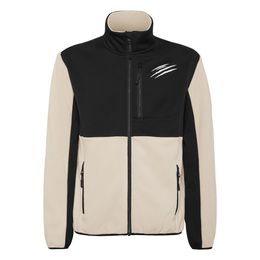 Plein Sport Fleece Jacket male Beige, Black size XL