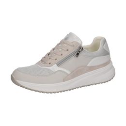 Waldl&auml;ufer WALDL&Auml;UFER Damen Plateausneaker "H-MARA", Gr. 7, grau, Leder, Textil, Schuhe, Halbschuh, Freizeitschuh, Schn&uuml;rschuh in Komfortweite H
