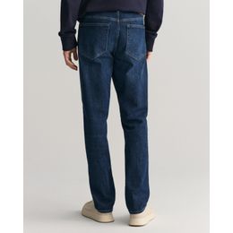 Gant Herren Regular-fit-Jeans "REGULAR Gant JEANS", blau, Gr. 30, Denim/Jeans, Obermaterial: 97% Baumwolle, 2% Polyester, 1% Elasthan, Jeans