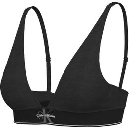 Damen Triangel-BH "LIGHTLY LINED TRIANGLE", Calvin Klein Underwear, Gr. XS, schwarz, Jersey, Obermaterial: 92% Polyester, 8% Elasthan, unifarben,