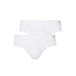 Jockey Herren Slip "Slip Modern Stretch Brief 2er Pack", Gr. L, wei&szlig;, Obermaterial: 94% Baumwolle CO. 6% Elasthan EL., Unterhosen