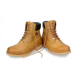 Panama Jack Herren Schn&uuml;rboots, Gr. 47, gelb, Nubukleder, Schuhe, mit gepolstertem Schaftrand