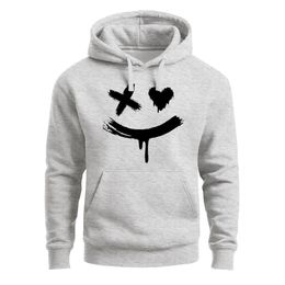Neverless Sweatshirt 'Creepy Smile' male Grey size XXL