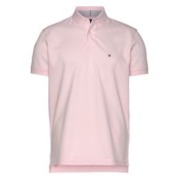 Tommy Hilfiger Herren Poloshirt "1985 REGULAR POLO", rosa, Gr. S, bestickt, unifarben, Piqu&eacute;, Obermaterial: 97% Baumwolle, 3% Elasthan, Shirts, aus