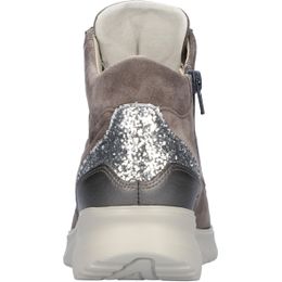 Waldl&auml;ufer WALDL&Auml;UFER Damen Schn&uuml;rboots "K-JANKA", Gr. 4,5taupe, grau, Nappaleder, Nubukleder, Textil, Veloursleder, Glitzer, Schuhe, Schn&uuml;rstiefelette,
