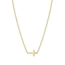 Nemomatheo Necklace 'Kette Mini Golden Kreuz' female Gold size 50 - 55 cm