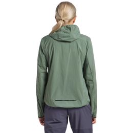 Jack Wolfskin Damen Fahrradjacke "BIKE COMMUTE WIND JKT W", gr&uuml;n, Gr. XL, Oberstoff: 87% POLYAMID, 13% ELASTHAN; Futter 1:00% POLYESTER, Jacken