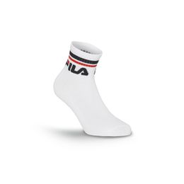 Fila Damen Kurzsocken, Gr. 39wei&szlig;, Baumwollmischung, Socken