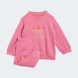 M&auml;dchen Trainingsanzug "CREW SET", rosa, Gr. 80, adidas originals, Obermaterial: 70% Baumwolle, 30% Polyester, Sportanz&uuml;ge, f&uuml;r Babys, Kinder