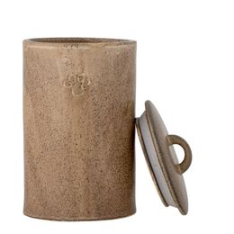 Bloomingville Buddy Gef&auml;&szlig; mit Deckel aus Steingut &Oslash; 12,5 x H22 cm skandinavische Deko Online Shop