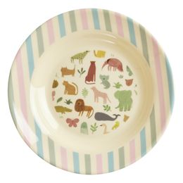 Rice Melamin Tiefer Teller Sweet Jungle Print &Oslash; 20 cm, H:2 cm skandinavische Deko Online Shop