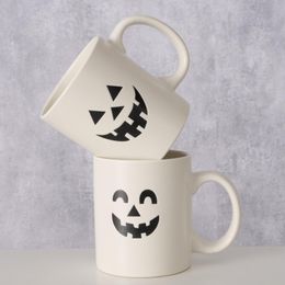 Boltze Halloween Becher Boo, 2er Set aus Keramik H&ouml;he 9,80 cm, &Oslash; 8,5 cm skandinavische Deko Online Shop